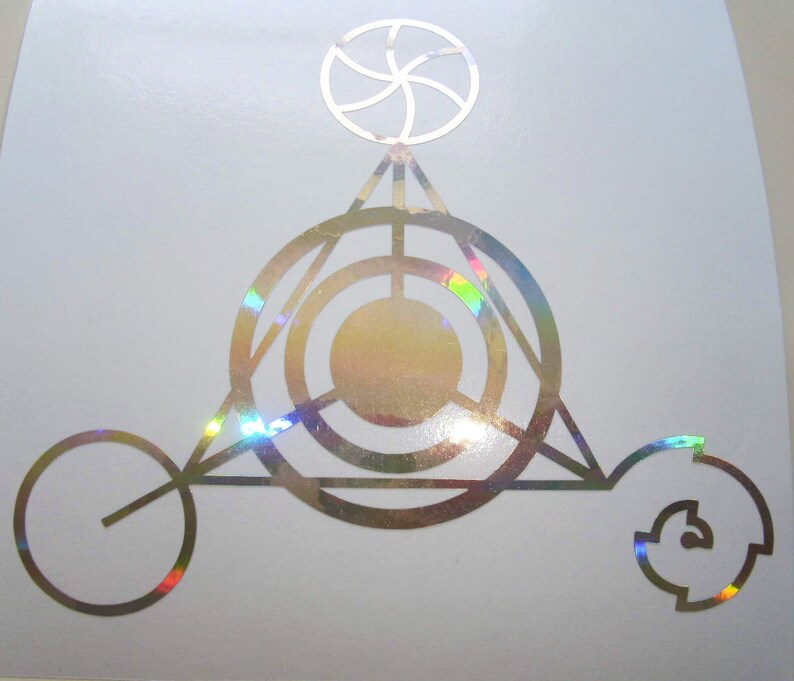 Tetrahedron Geometry Vinyl Decal - Etsy