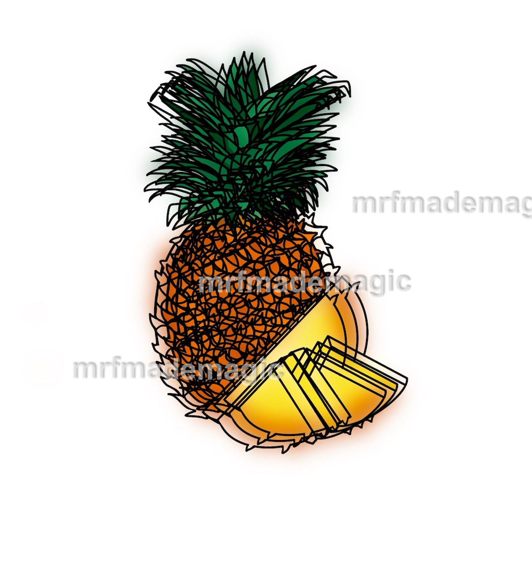 Pineapple Digital Print - Etsy