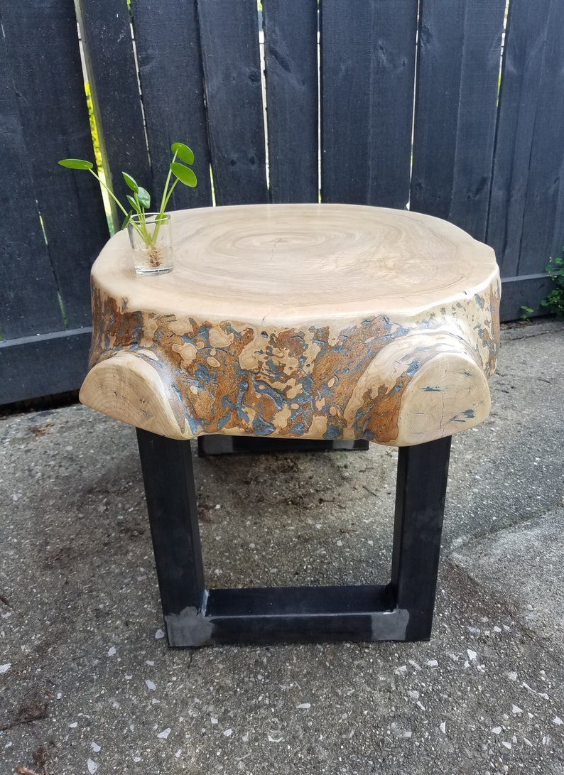 Oval Coffee Table Live Edge Wood Round Thick Table Tree | Etsy