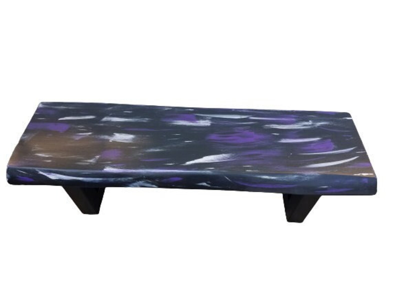Purple Coffee Table Live Edge Coffee Table Graffiti Bench - Etsy