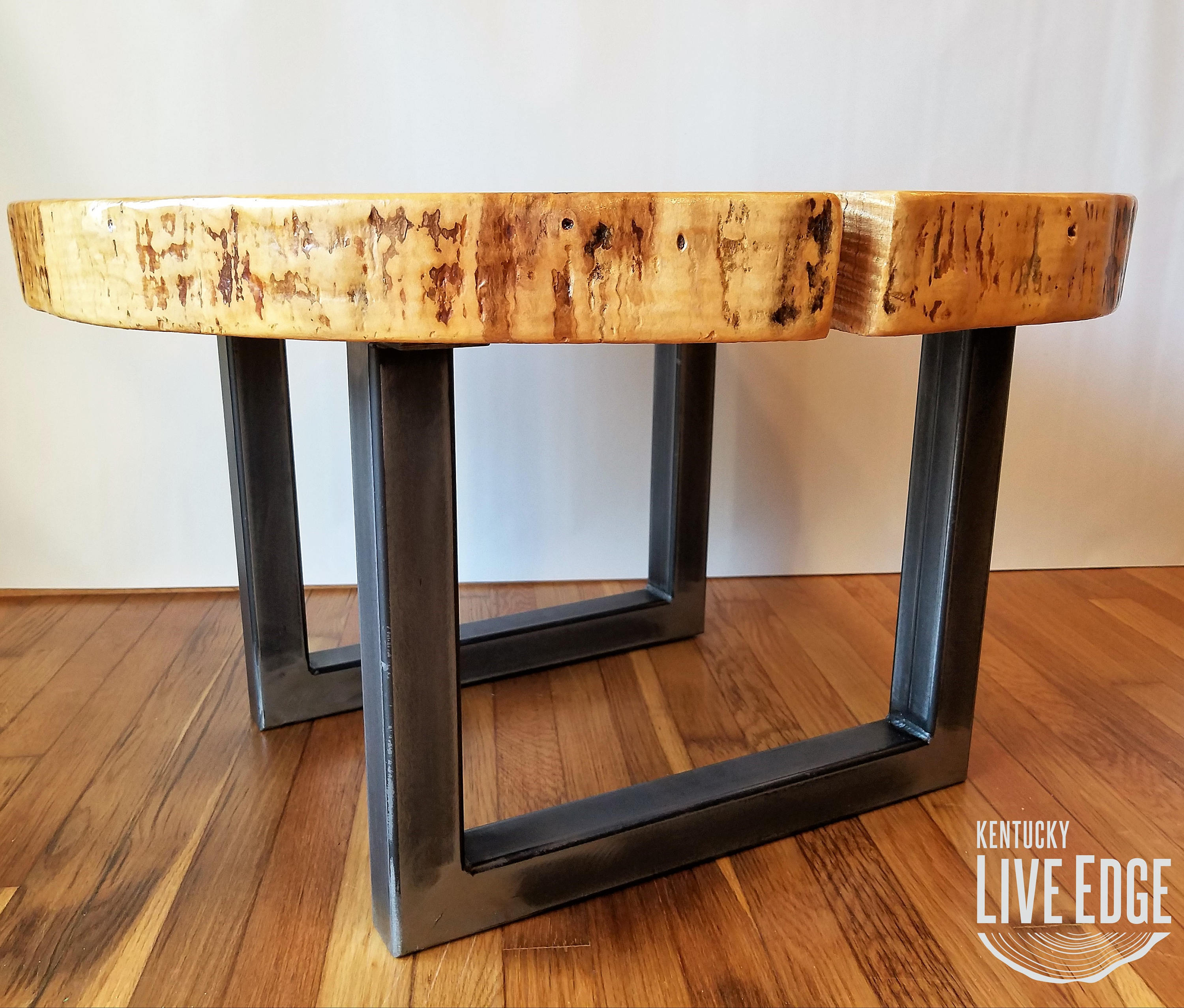 Round Coffee Table Live Edge Industrial Tree Slice Log | Etsy