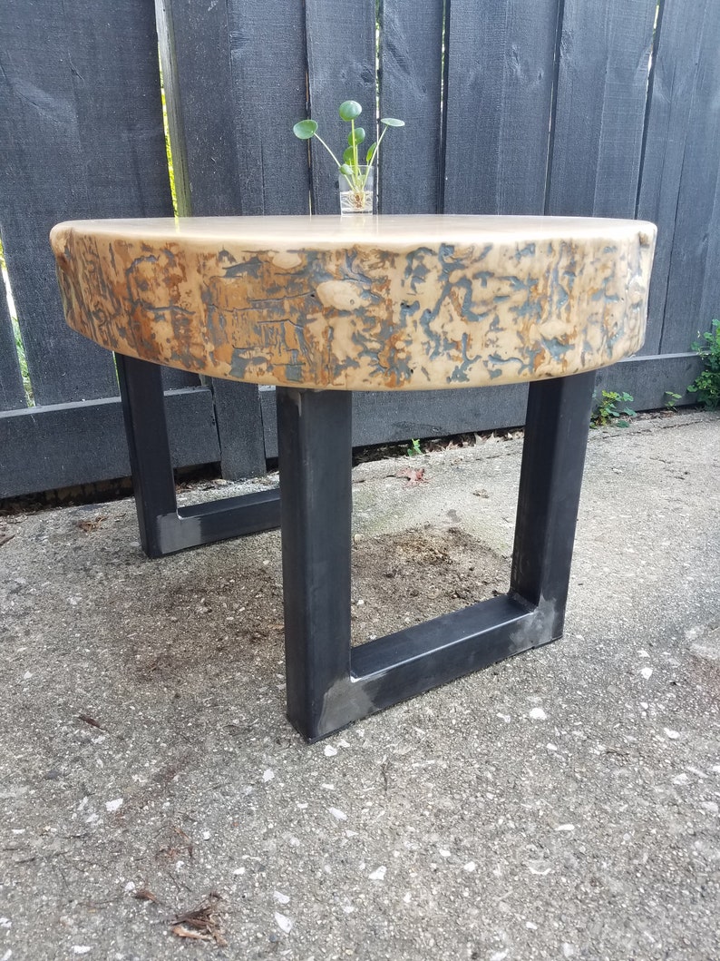 Oval Coffee Table Live Edge Wood Round Thick Table Tree | Etsy