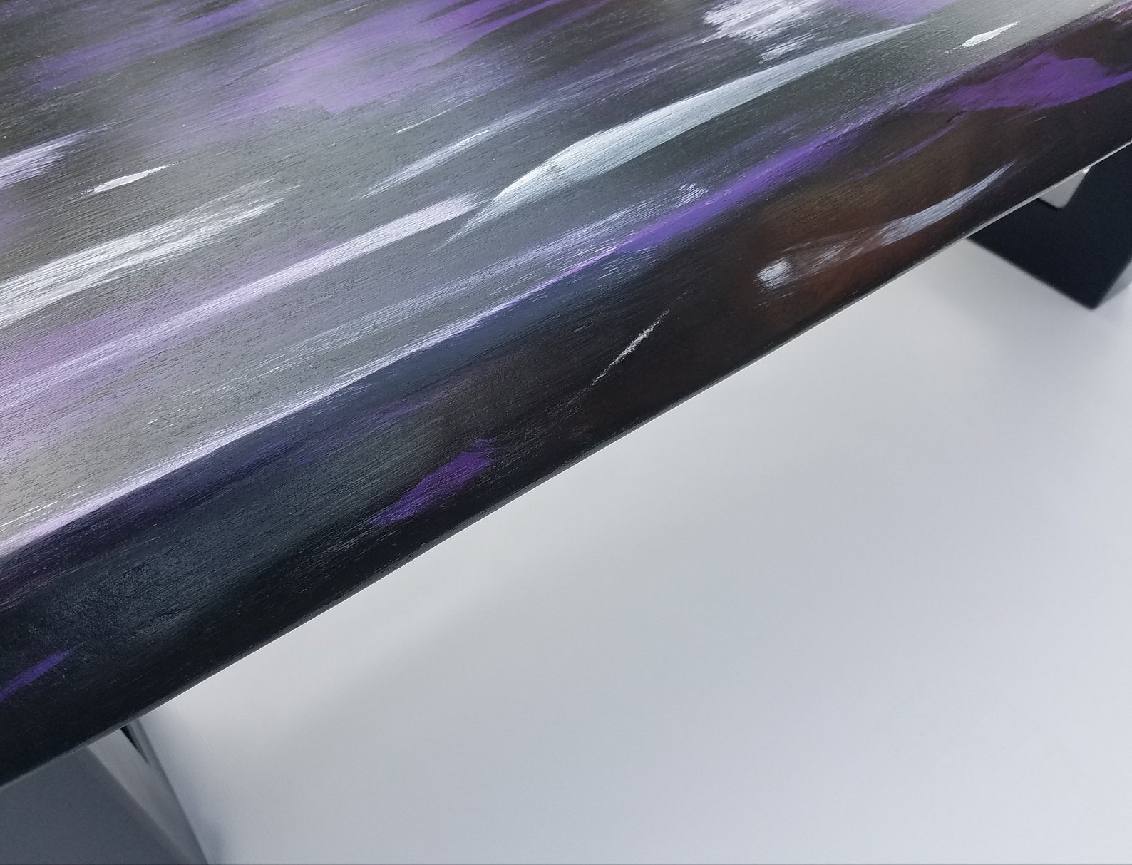 Purple Coffee Table Live Edge Coffee Table Graffiti Bench - Etsy