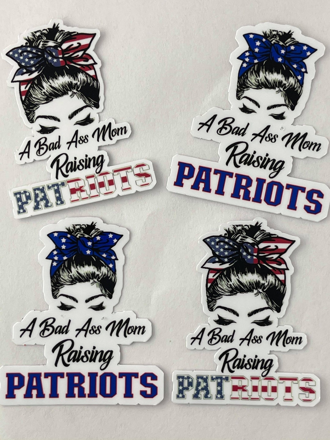 Bad Ass Mom Raising Patriots Waterproof Sticker - Etsy