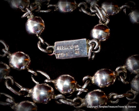 Mexican 925 Sterling Ball and Chain Necklace~Ball and… - Gem