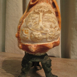 Victorian Cameo Shell Lamp~italian Carved Cameo Shell Lamp~antique ...