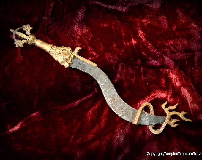 Tibetan Buddhist Sword/buddhist Altar Object/old Khadga Wisdom Sword ...