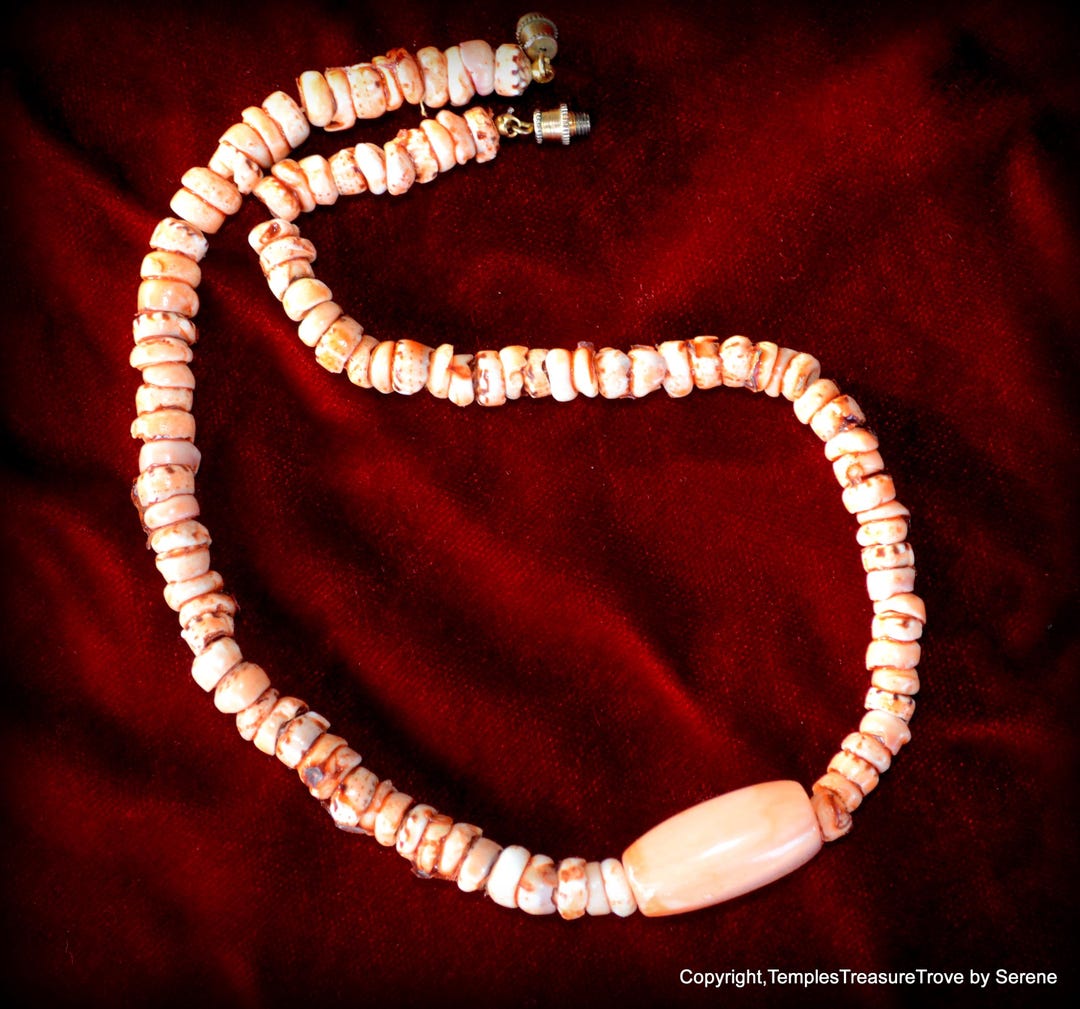 Hawaiian Dyed Tiger Puka Shell & Agate Chokercirca 1970s Puka Shell ...