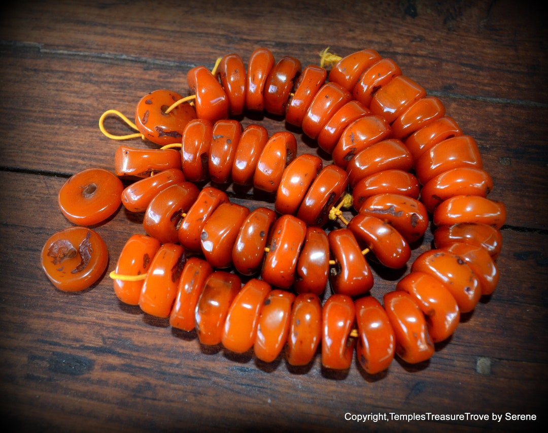 20MM Amber Resin Bead Strandrich Cognac Amber Resin Bead Strandamber ...