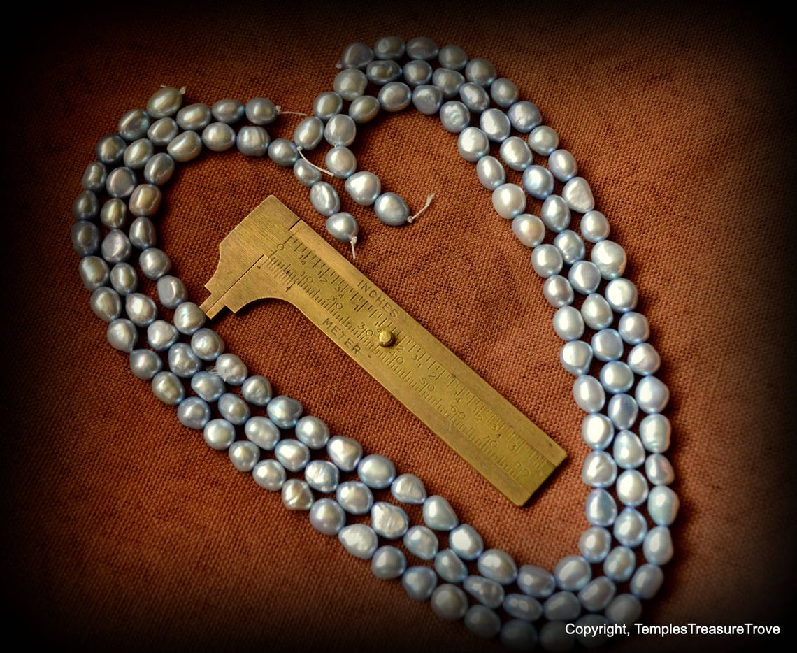 Pale Silver Fresh Water Pearl Strand/iridescent Silver Pearl - Etsy