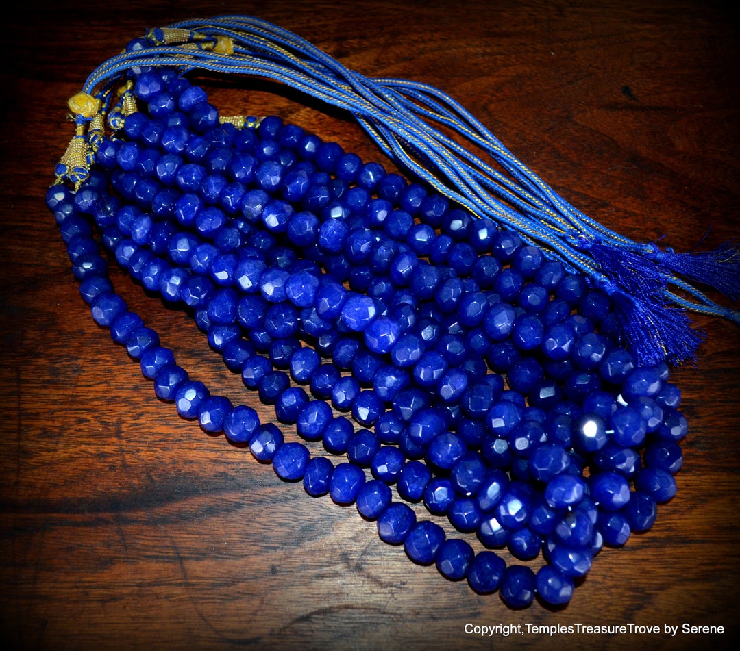 697 Carat East Indian Blue Sapphire Bead Strand~september Birthstone~20 ...
