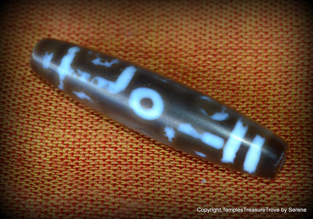Sacred 9 Eyes Dzi Bead~tibetan Nine Eyes Translucent Sacred Dzi Bead ...