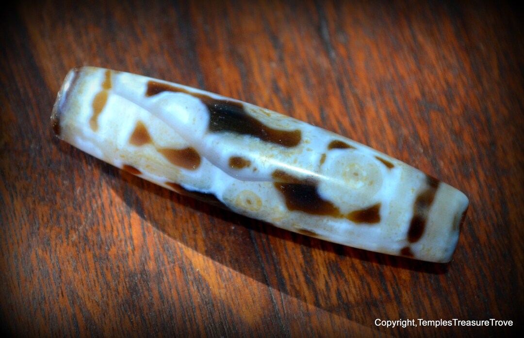 Tibetan Nine Eyes Translucent Sacred Dzi Bead~9 Eyes Sacred Dzi Bead ...