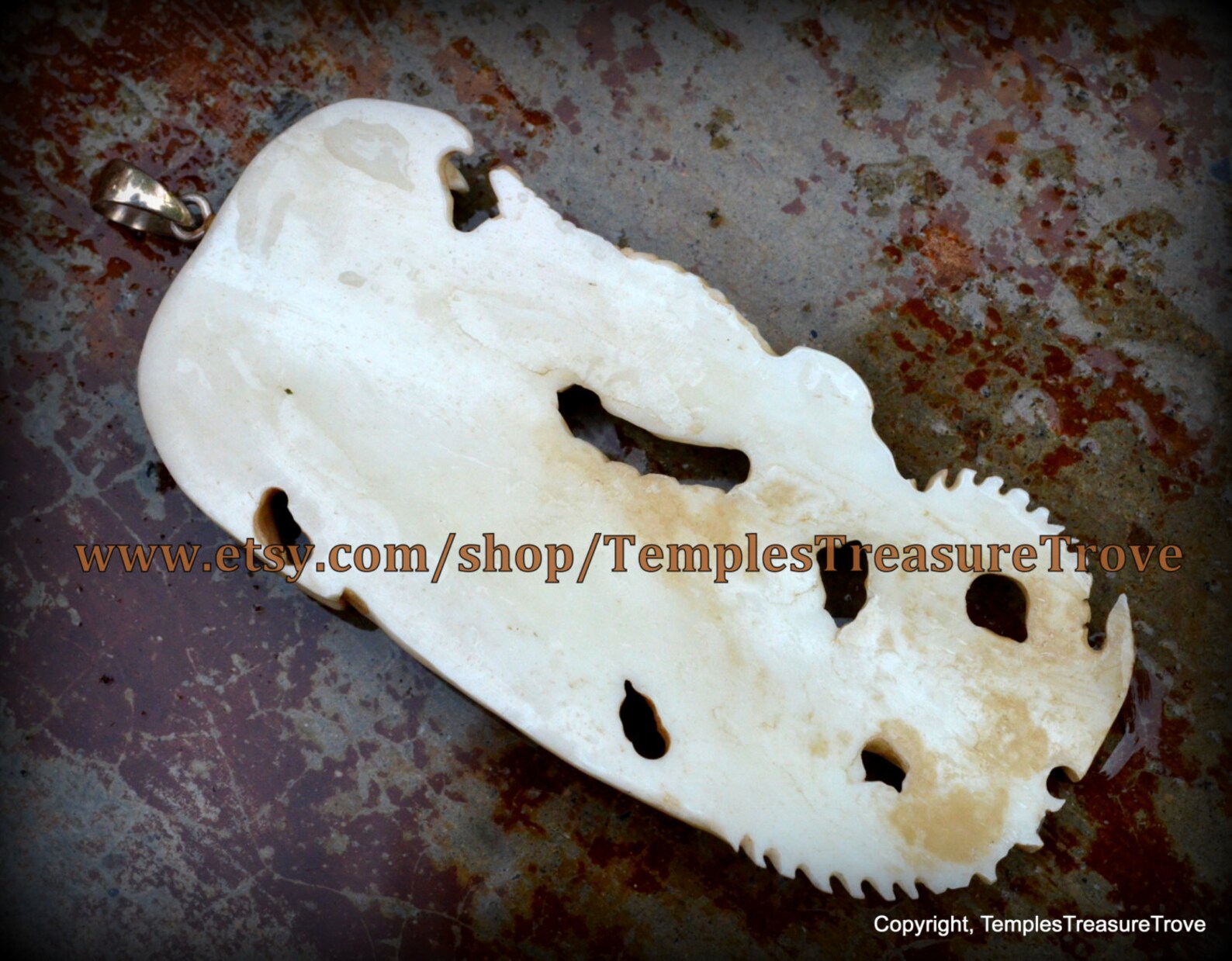 Gothic Dragon Carved Buffalo Bone Unisex Steampunk Pendant - Etsy
