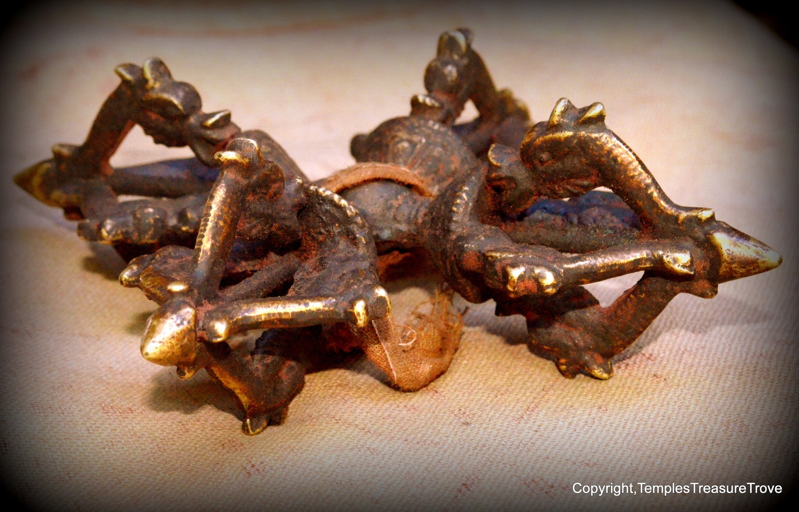 Tibetan Buddhism Ritual Vajra Dorjeantique Bronze Dorjevajra Dorje ...