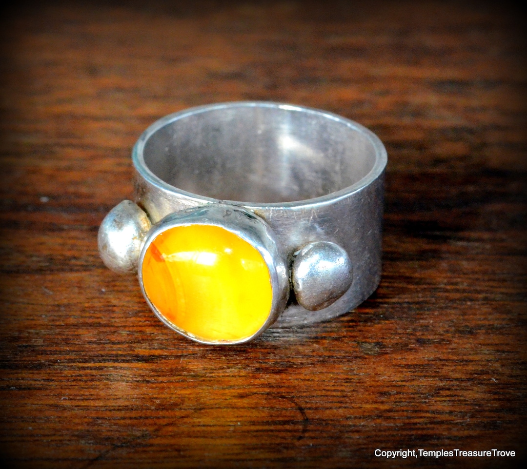 Golden Healing Quartz and Sterling Silver Ring Size 8.5metaphysical ...