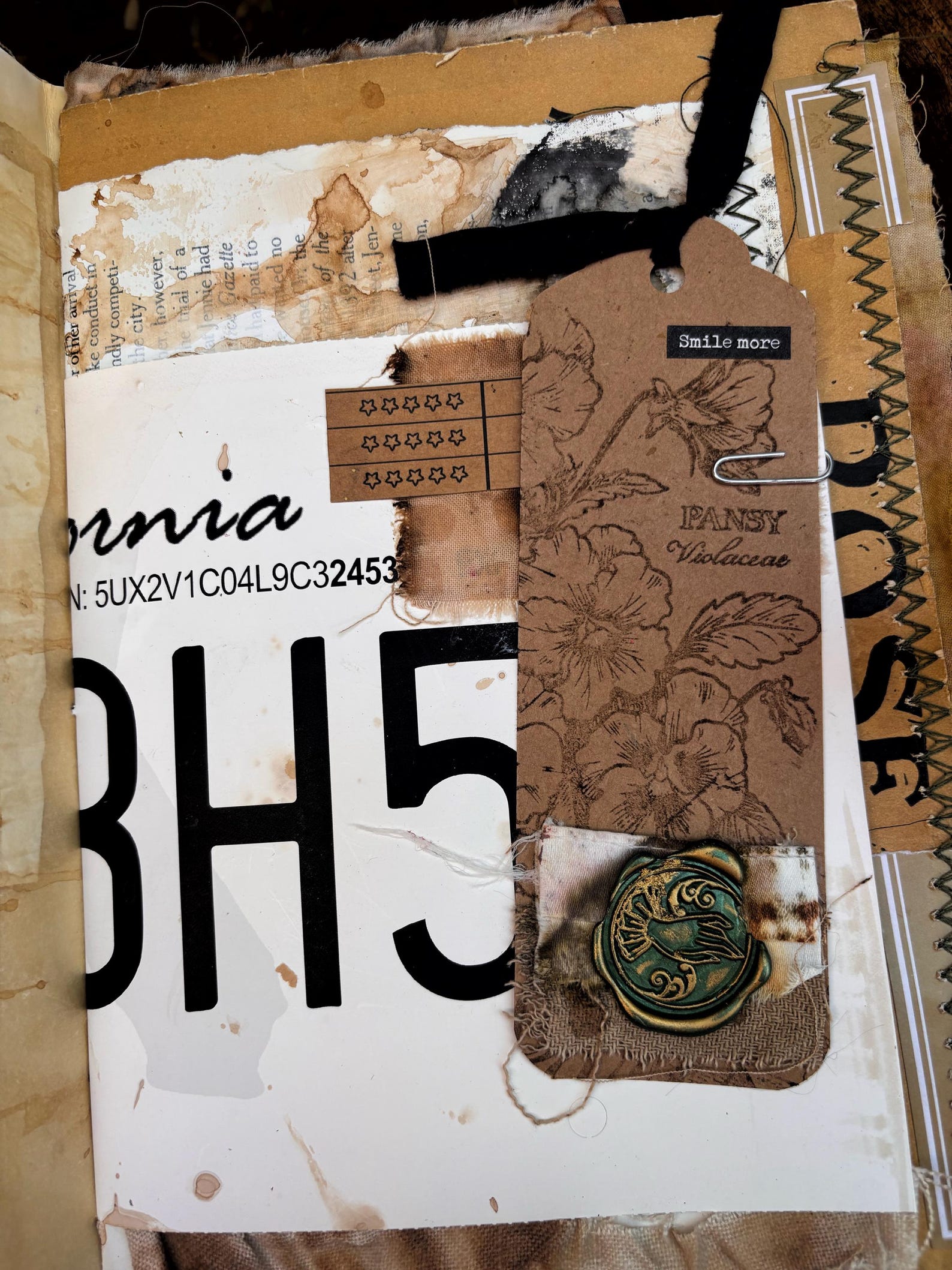 Eloise's Daybook -junk Journal, Writing ,hardcover, Handmade Eco Dyed ...