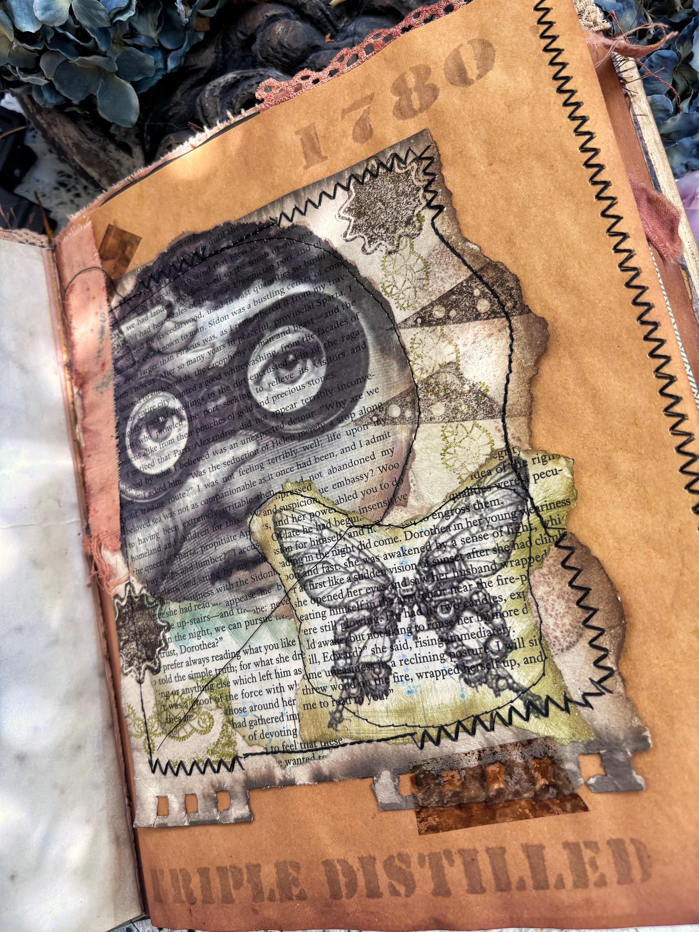 Handmade Hamilton Journal: Grungy Art Journal With Dyed Pages - Etsy