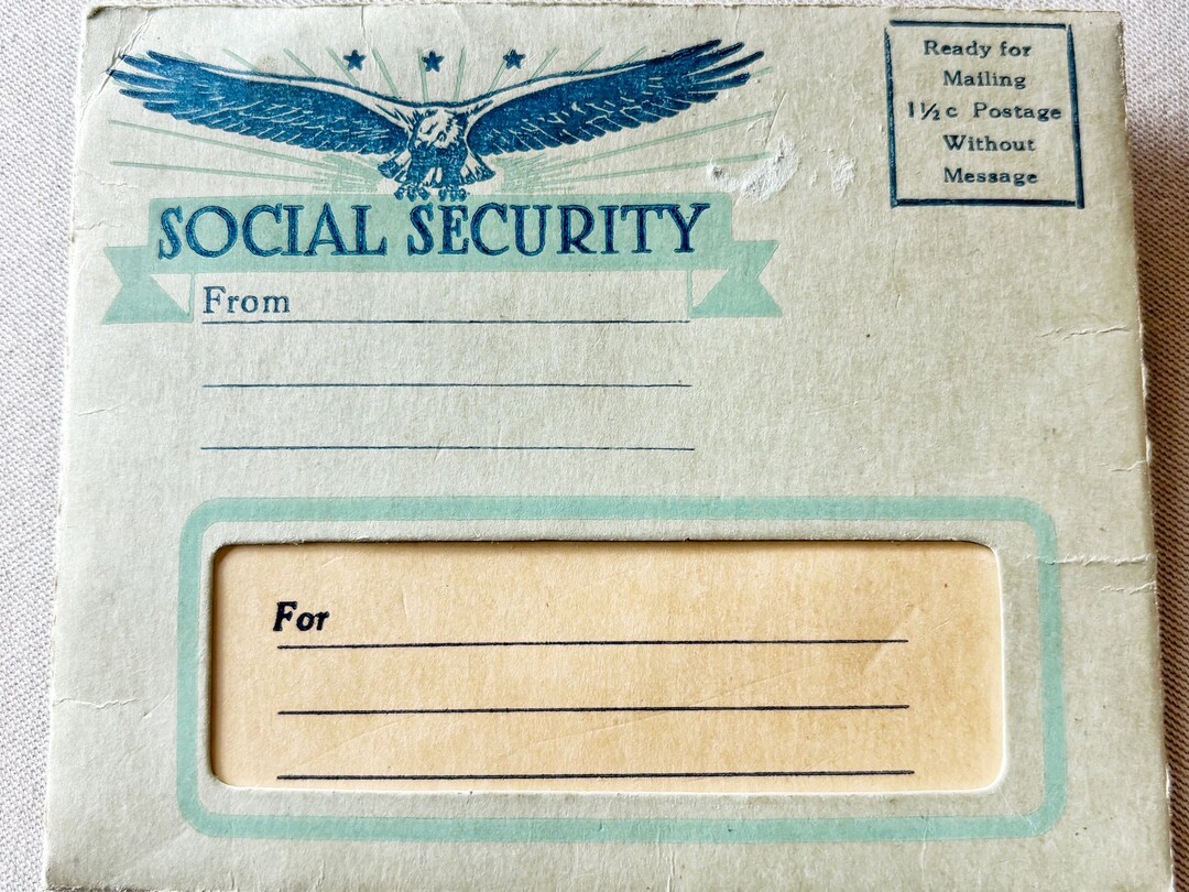 Vintage 1940 Social Security Card Envelope Novelty Panties With Lock 4 ...