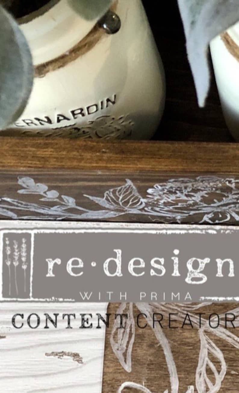 REDESIGN Linear Floral Stamp Redesign With Prima Clearly - Etsy