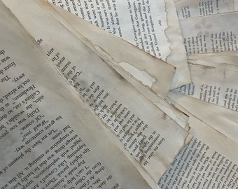 Junk Journal, Vintage Distressed Book Pages 30 Double Sided Random ...