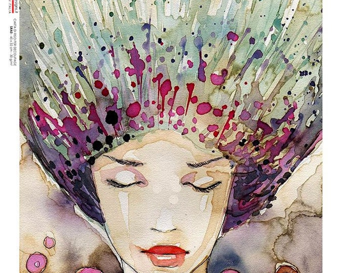 Paper Designs Washipaper Watercolor Portrait 2 Rice Paper - Etsy