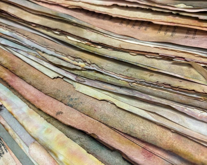 Junk Journal, Vintage Distressed Book Pages 30 Double Sided Random ...