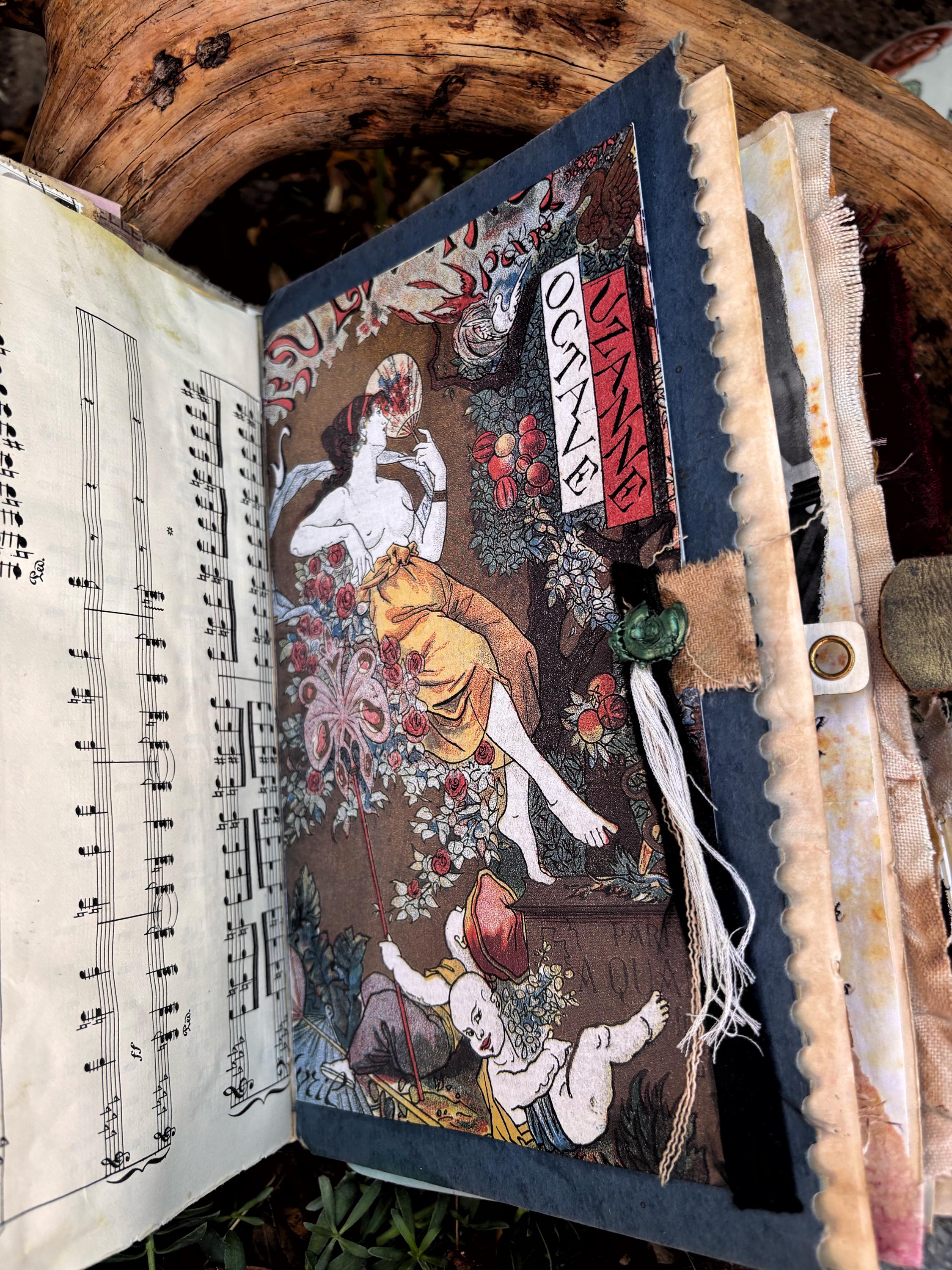 Eloise's Daybook -junk Journal, Writing ,hardcover, Handmade Eco Dyed ...