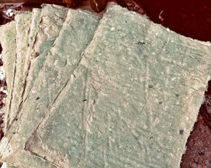 Handmade Recycled Paper , Cotton Rag, Weathered Porch, Textured Deckled ...