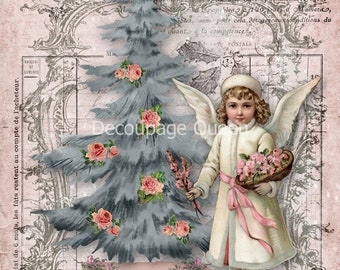 Shabby Angel Rice Paper Size A4 Decoupage for Furniture, Mixed Media ...