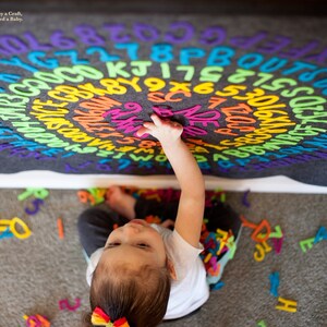 Montessori Rainbow Letters // Felt Alphabet Word Game // Giant Quiet ...