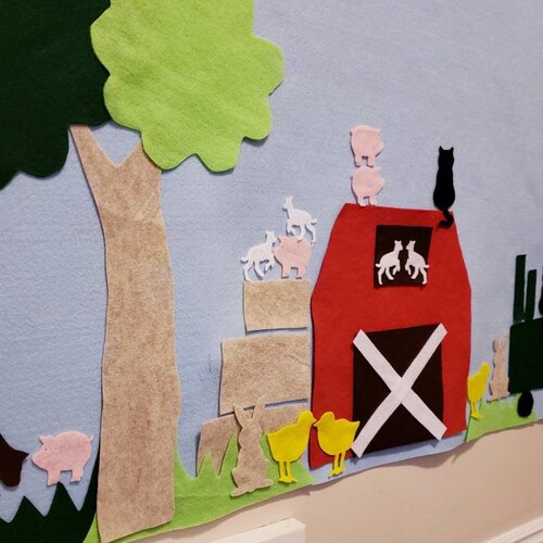 Farm Birthday Gift // Felt Activity Wall // Farmhouse Kid | Etsy