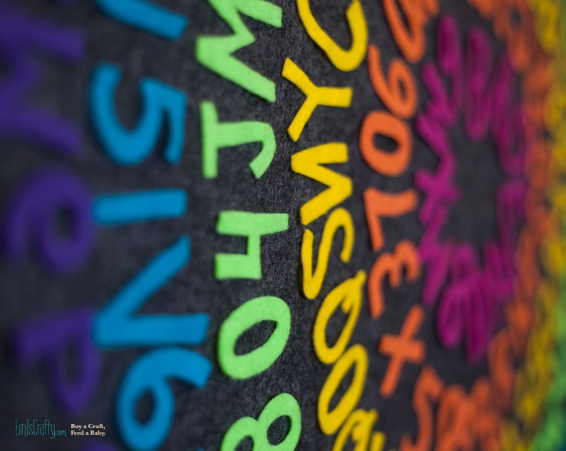 Montessori Rainbow Letters // Felt Alphabet Word Game // Giant | Etsy