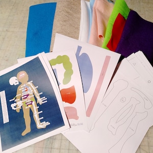 DIY Kit for Body Felt Board // Kids Felt Wall - Montessori // Human ...