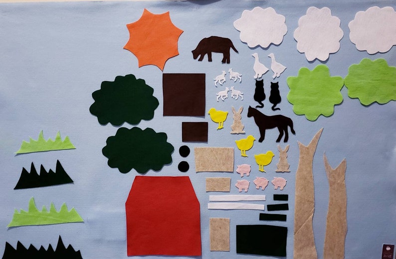 Farm Birthday Gift // Felt Activity Wall // Farmhouse Kid - Etsy