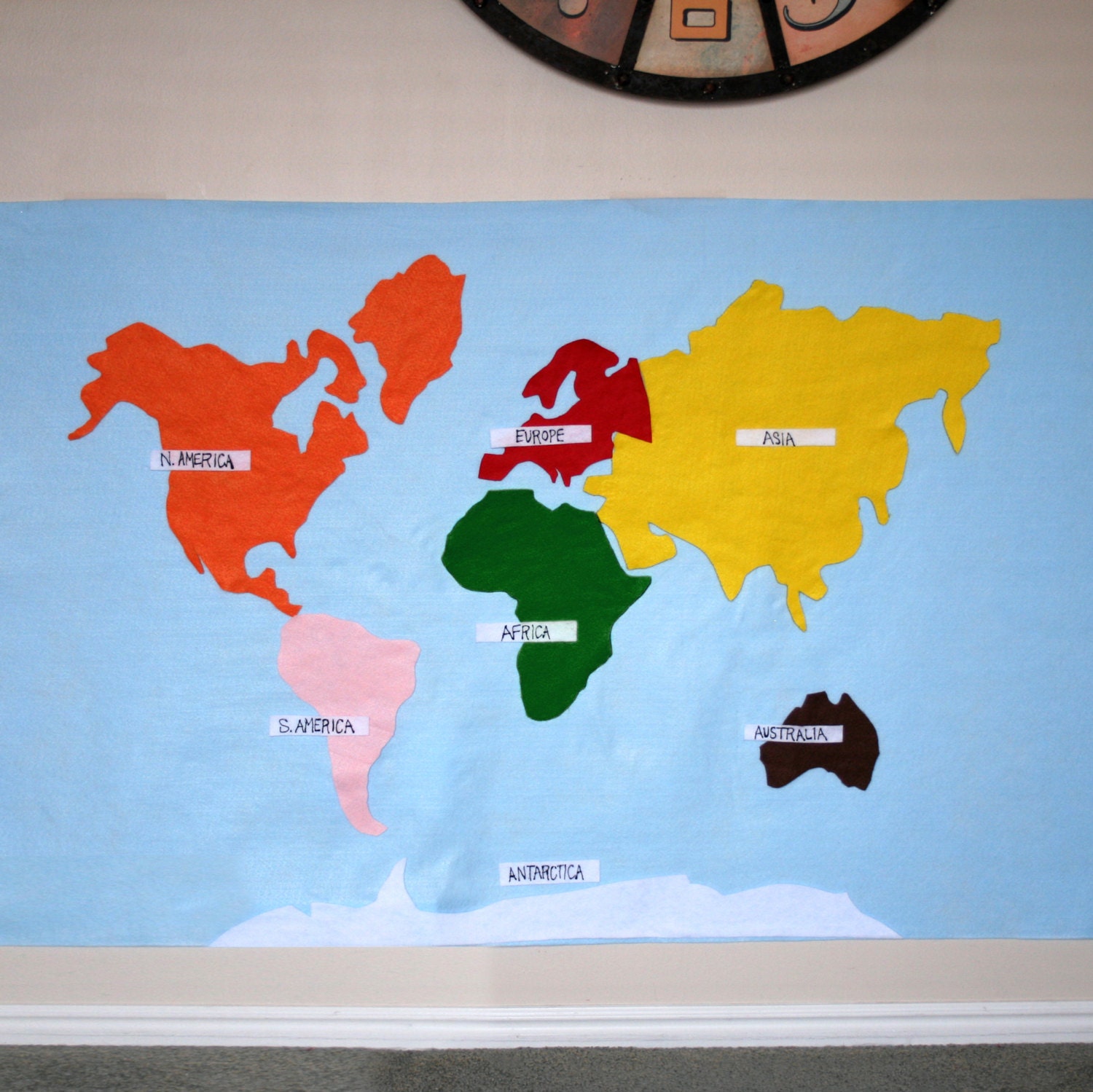 DIY Kit // Kids Craft // Montessori Felt Map of World | Etsy