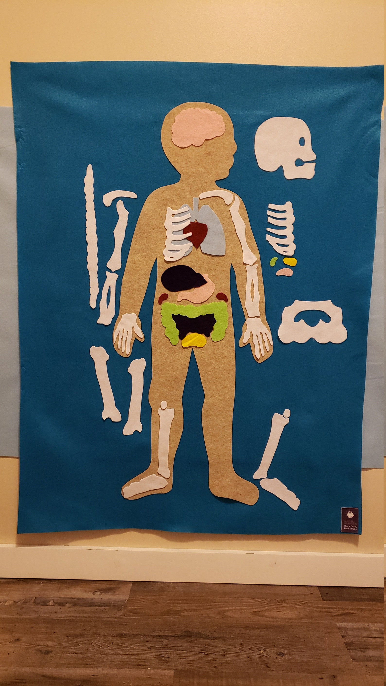 Human Body Felt Wall // Montessori Learning // Kids Ages 3, 4, 5, 6, 7 ...