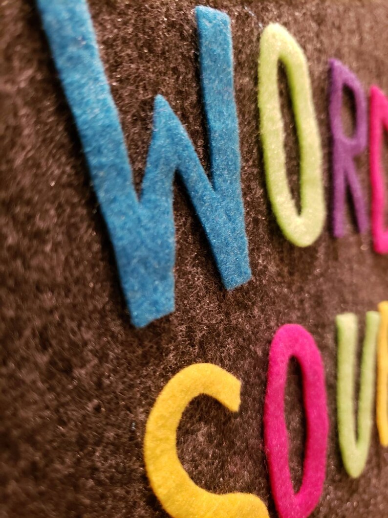 Montessori Rainbow Letters // Felt Alphabet Word Game // Giant | Etsy