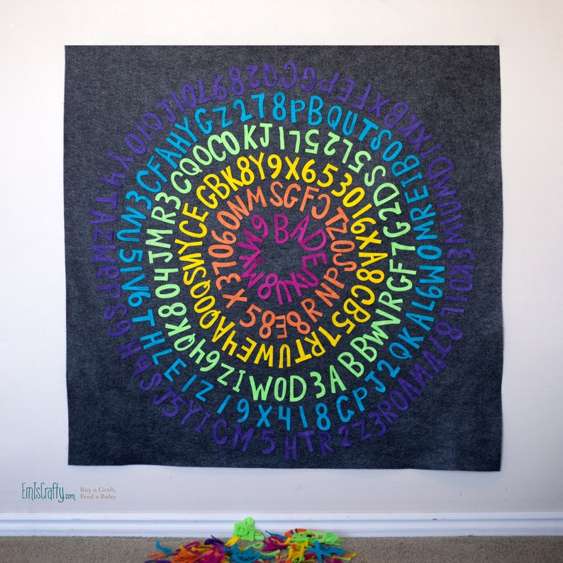 Montessori Rainbow Letters // Felt Alphabet Word Game // Giant | Etsy