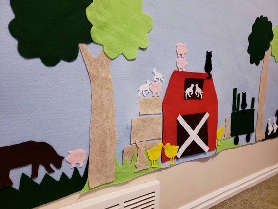 Farm Birthday Gift // Felt Activity Wall // Farmhouse Kid | Etsy
