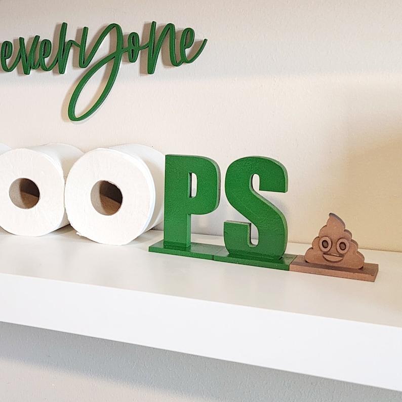Poop Emoji Shelf Shitter, I Mean Shelf Sitter // Funny Bathroom Humor ...