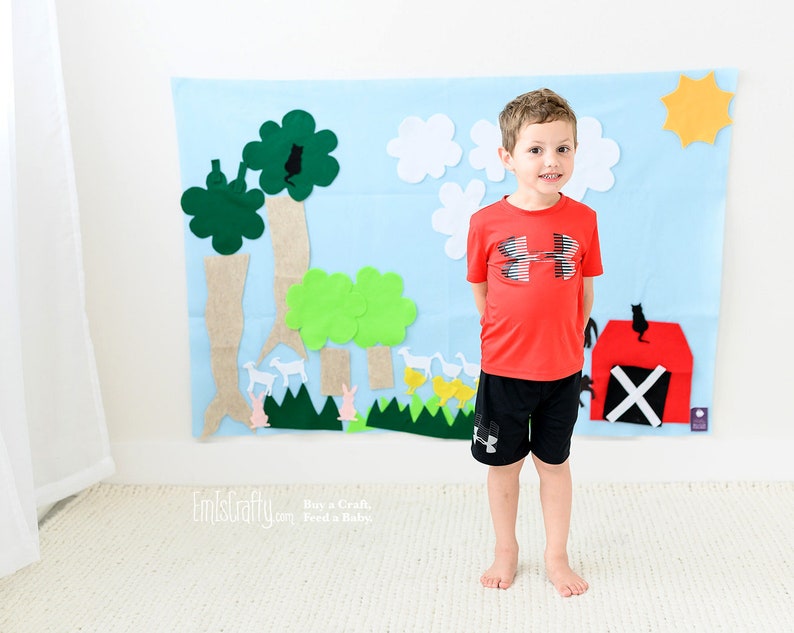 Farm Birthday Gift // Felt Activity Wall // Farmhouse Kid - Etsy
