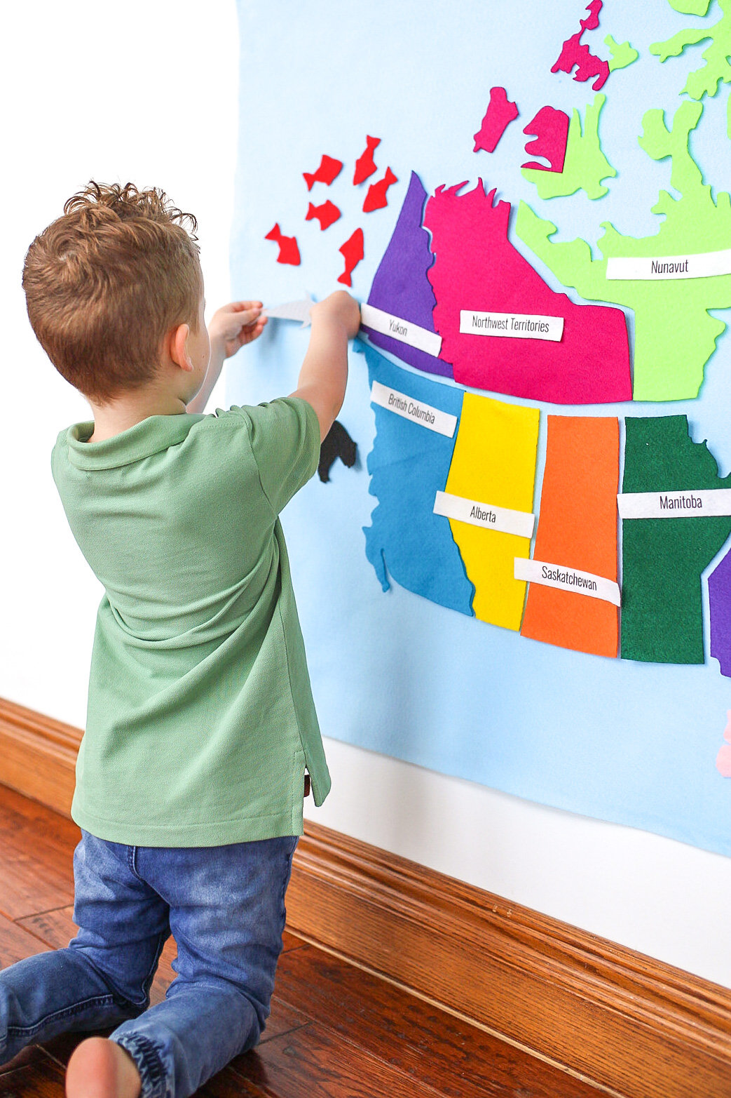 Kids Felt Canada Map Montessori Map Montessori Materials | Etsy Canada