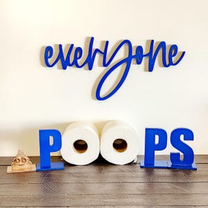 Everyone Poops Toilet Paper Holder Shelf // Funny Bathroom Humor Decor ...