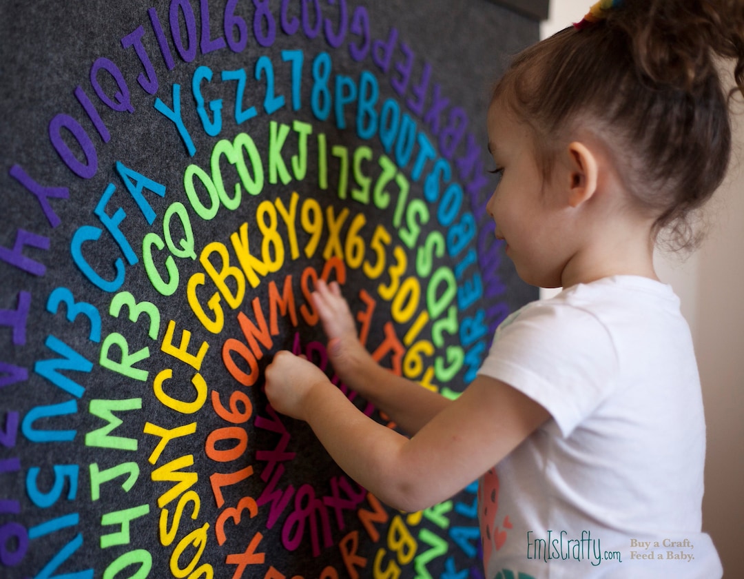 Montessori Rainbow Letters // Felt Alphabet Word Game // Giant Quiet ...