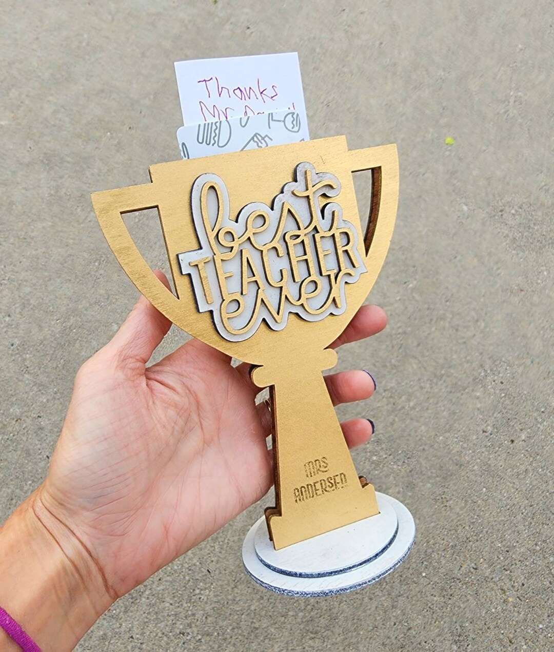 Teacher Gift Trophy // Gift Card Holder // Teacher Appreciation // End ...