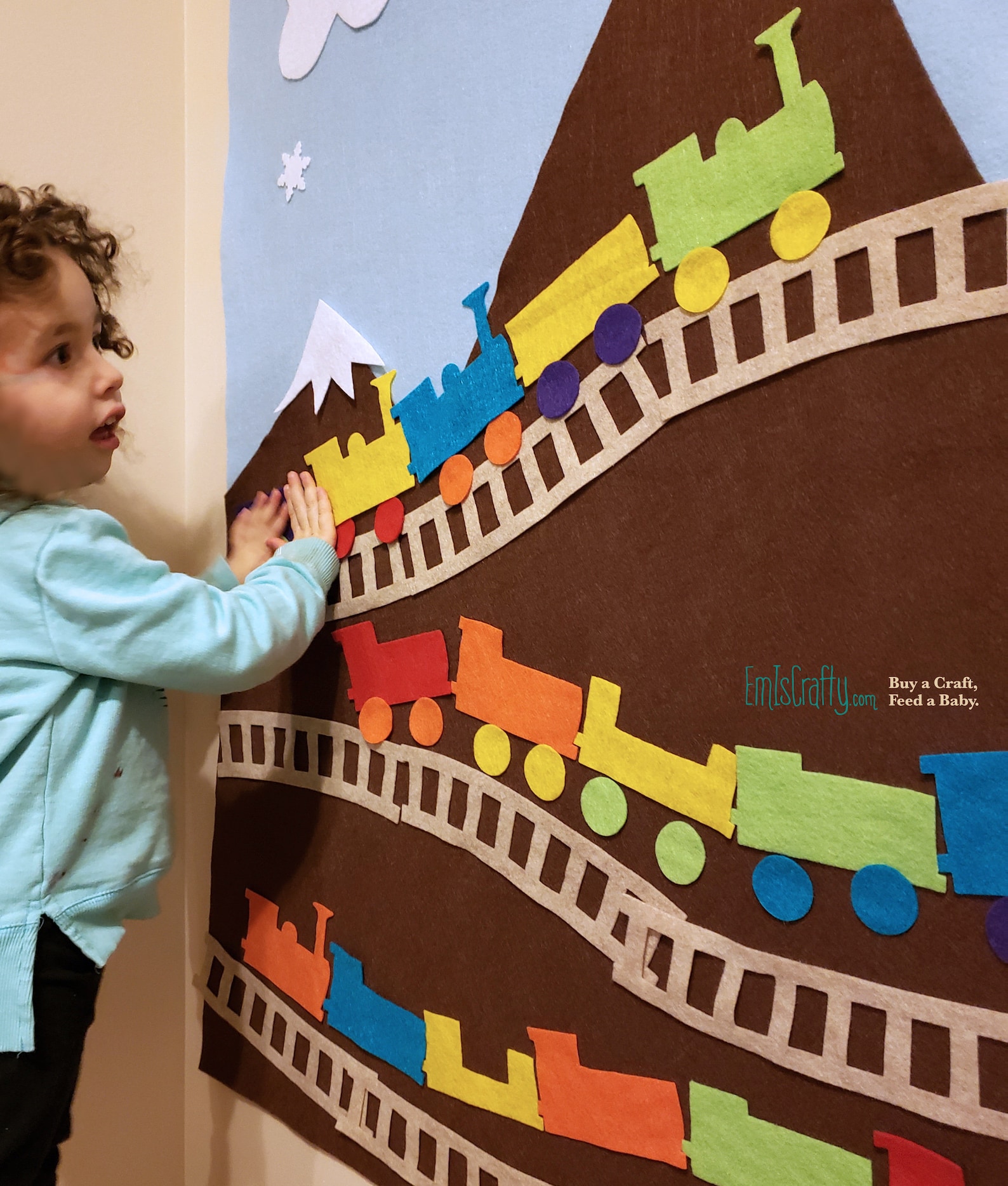 Train Theme Party Decor // Felt Wall // Montessori Gift // Kids Ages 3 ...