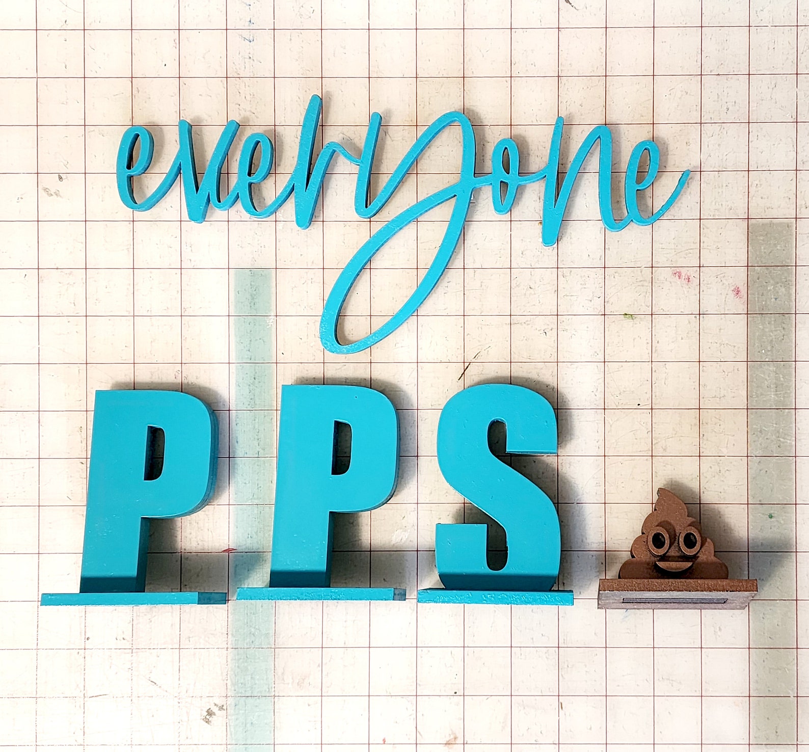 Everyone Poops Toilet Paper Holder Shelf // Funny Bathroom Humor Decor ...
