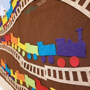 Train Theme Party Decor // Felt Wall // Montessori Gift // Kids Ages 3 ...