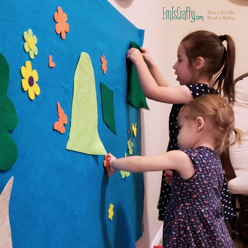 Rainbow Felt Board // Kids Felt Wall Spring // Rainbow Party - Etsy